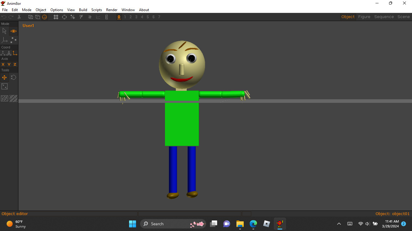 old baldi model 3D Model