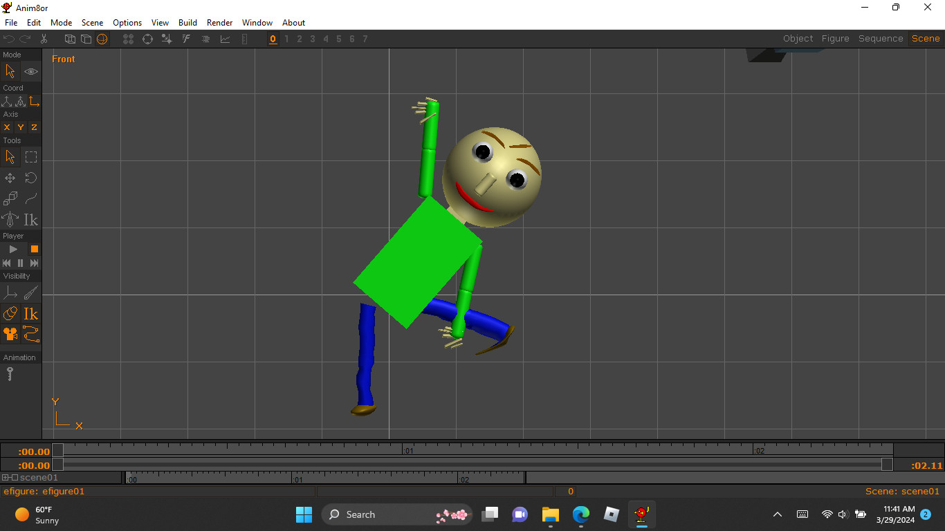 old baldi model 3D Model