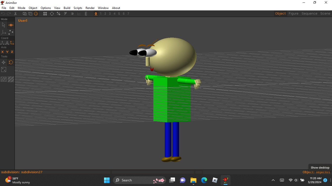 old baldi model 3D Model