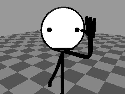 Stickman Rig Model (Anim8or) 3D Model