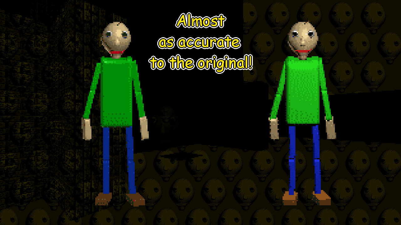 Rookie's Basic'9 Baldi Model V1.8 3D Model