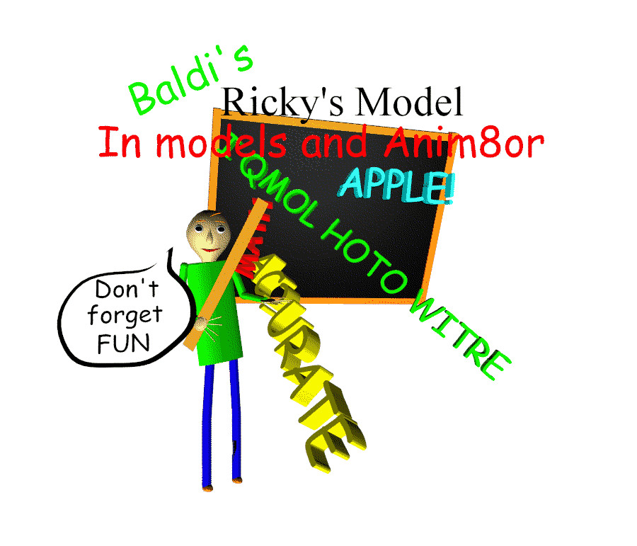 Baldi Baldimore model (anim8or) 3D Model