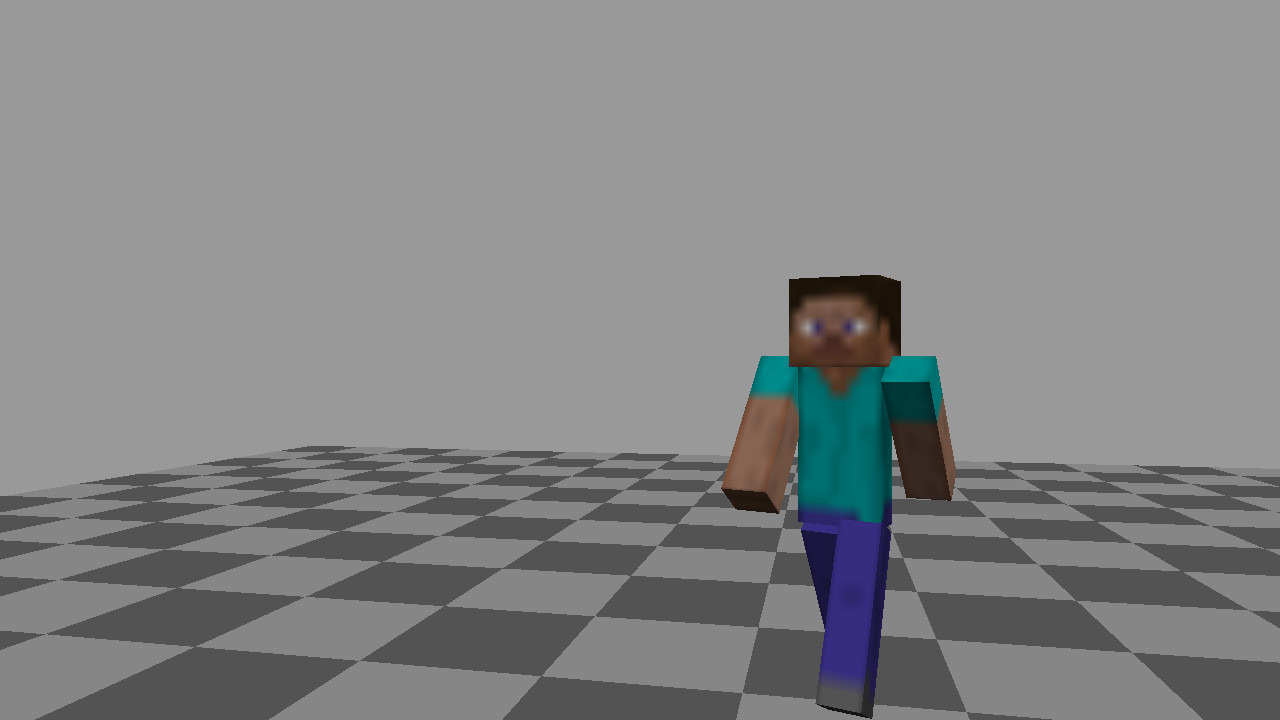 Minecraft Steve, but awfully remade in Anim8or 3D Model