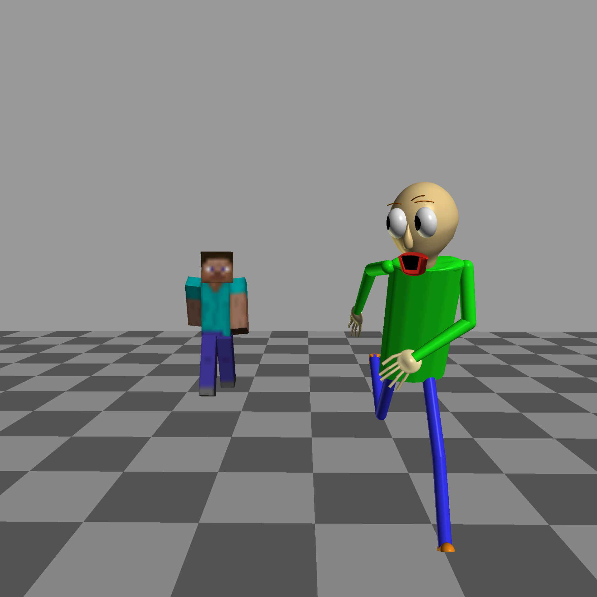 Minecraft Steve, but awfully remade in Anim8or 3D Model