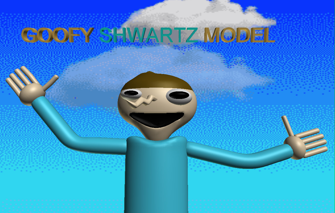 goofy shwartz model on anim8or 3D Model