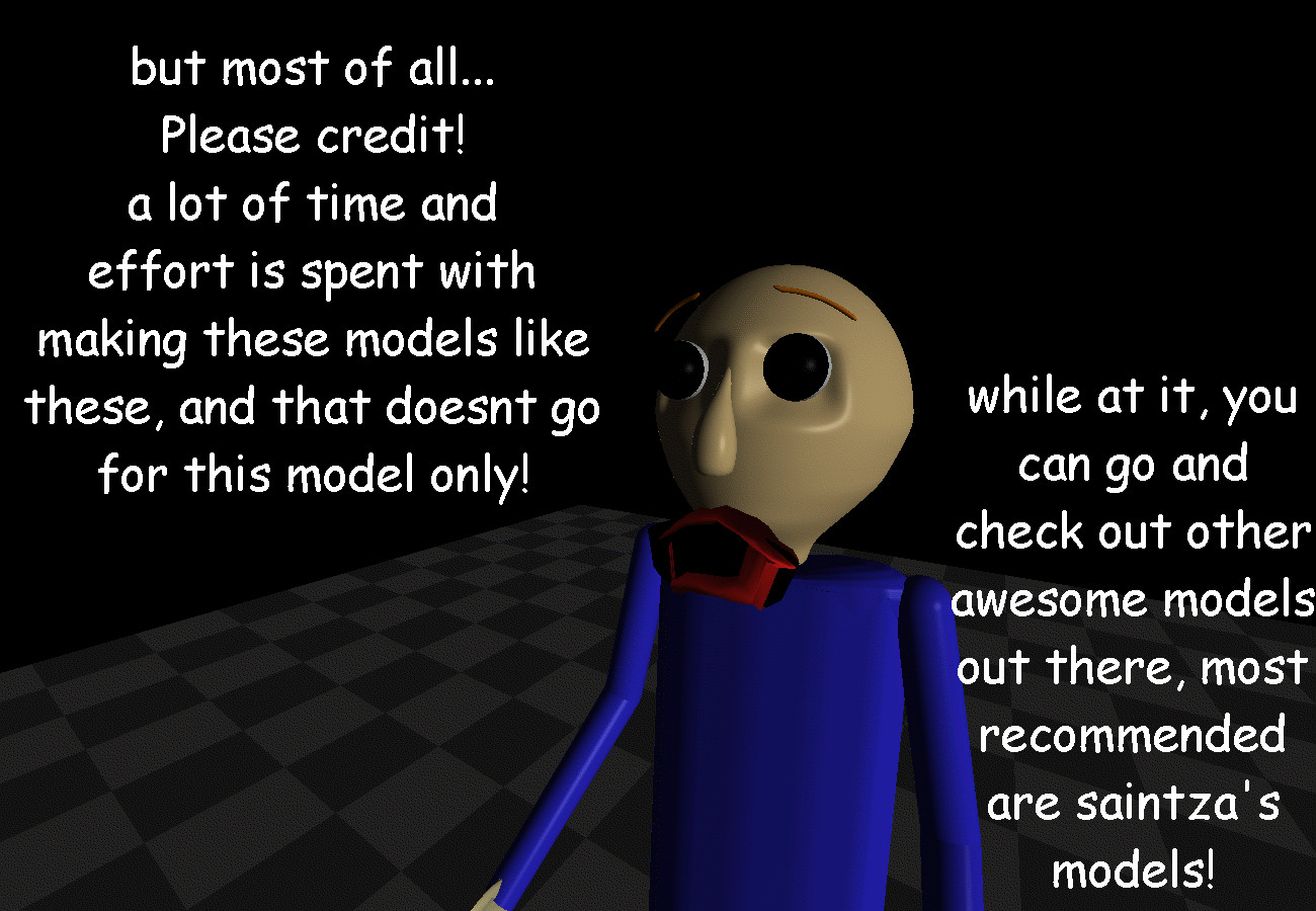 Baldi's Basics Anim8or PACK! 3D Model