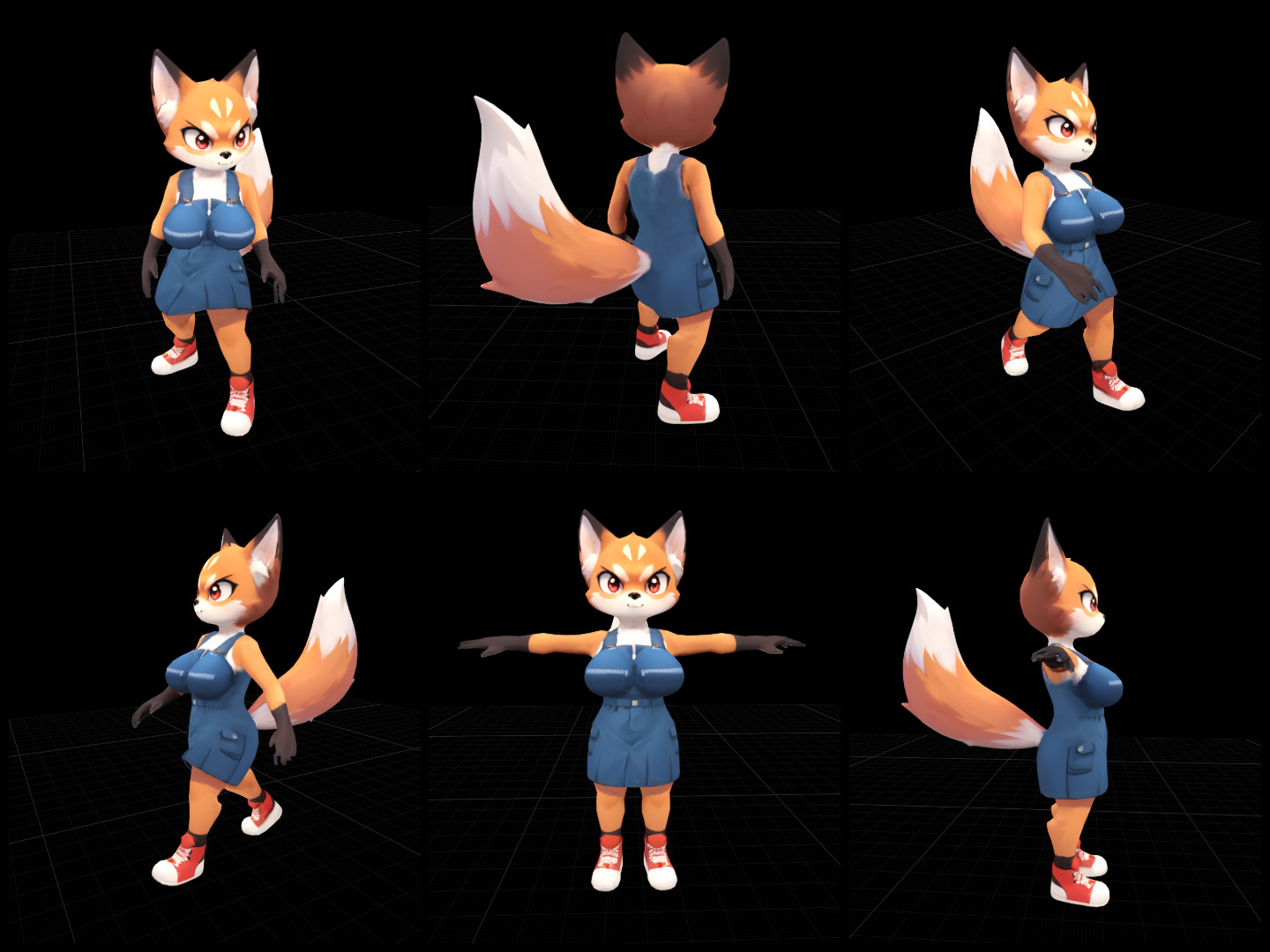 Sassy Fox VRChat Avatar 3D Model