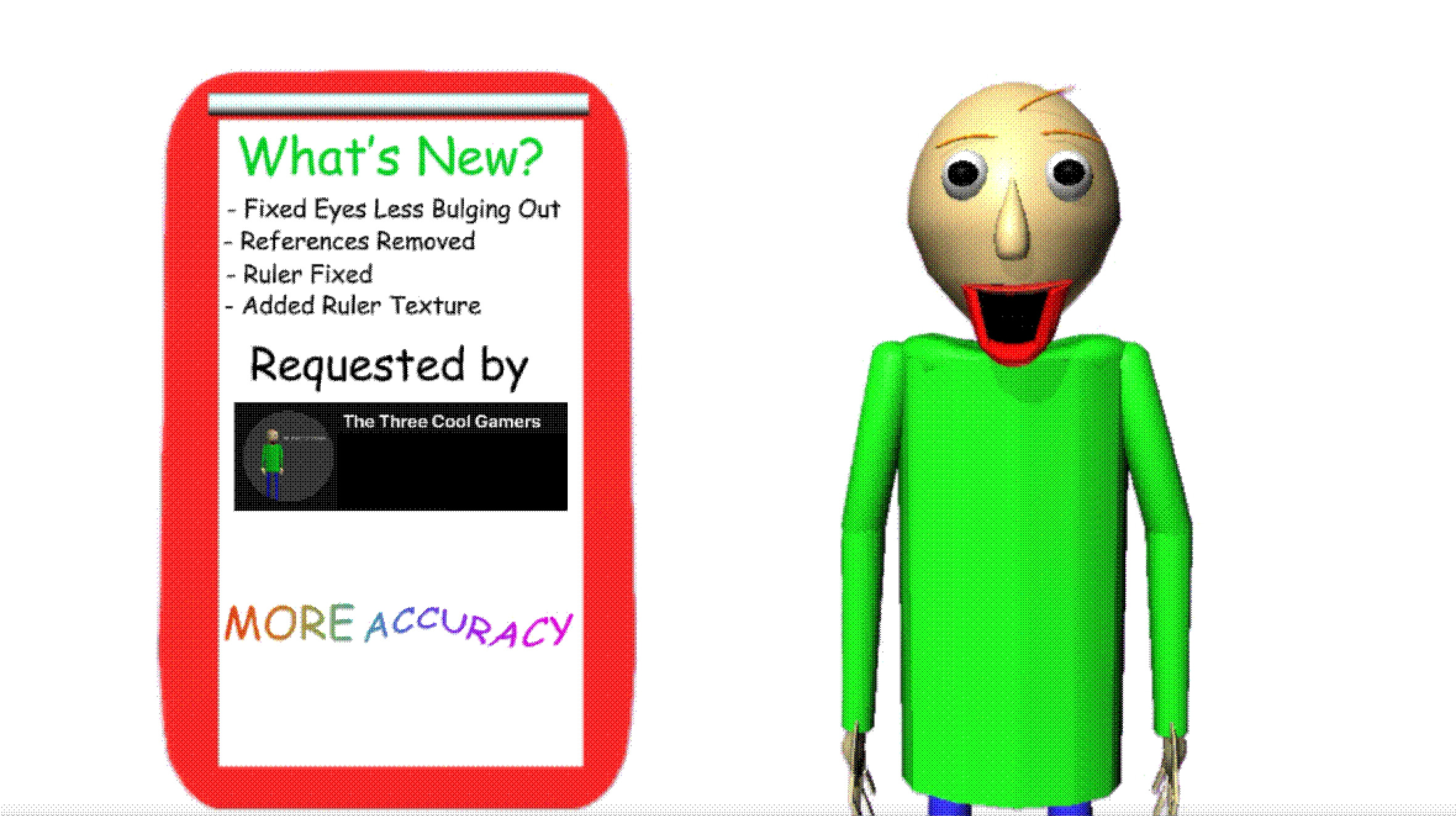 B.M.R Baldi Model Swordablet Recreation (P3D) 3D Model