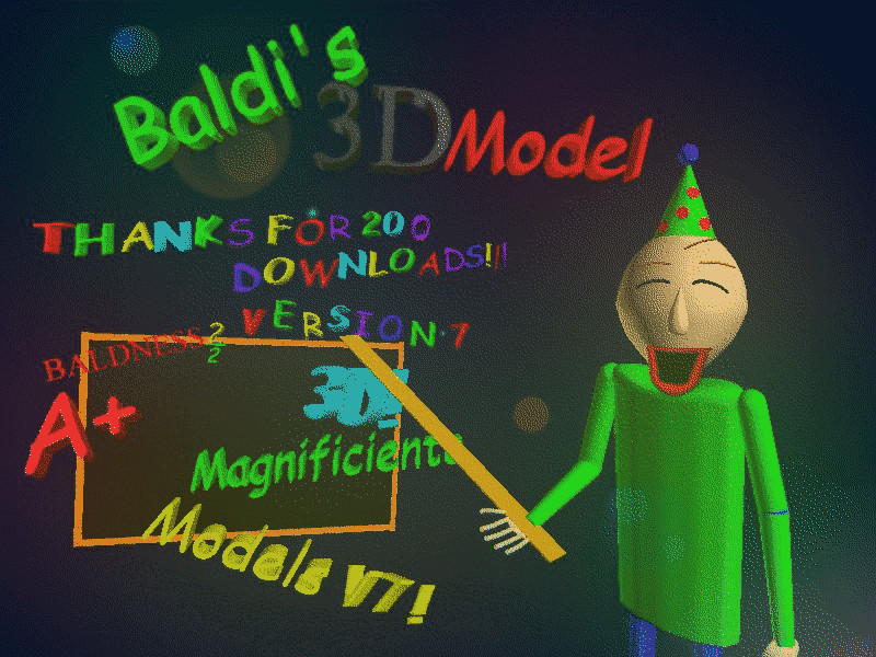 (ON HOLD!!!) Baldi's 3D Model v2.4!!! 3D Model