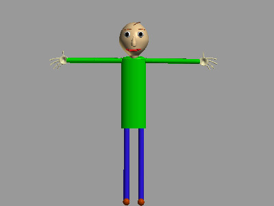 baldi but hes made from memory (Anim8or) 3D Model