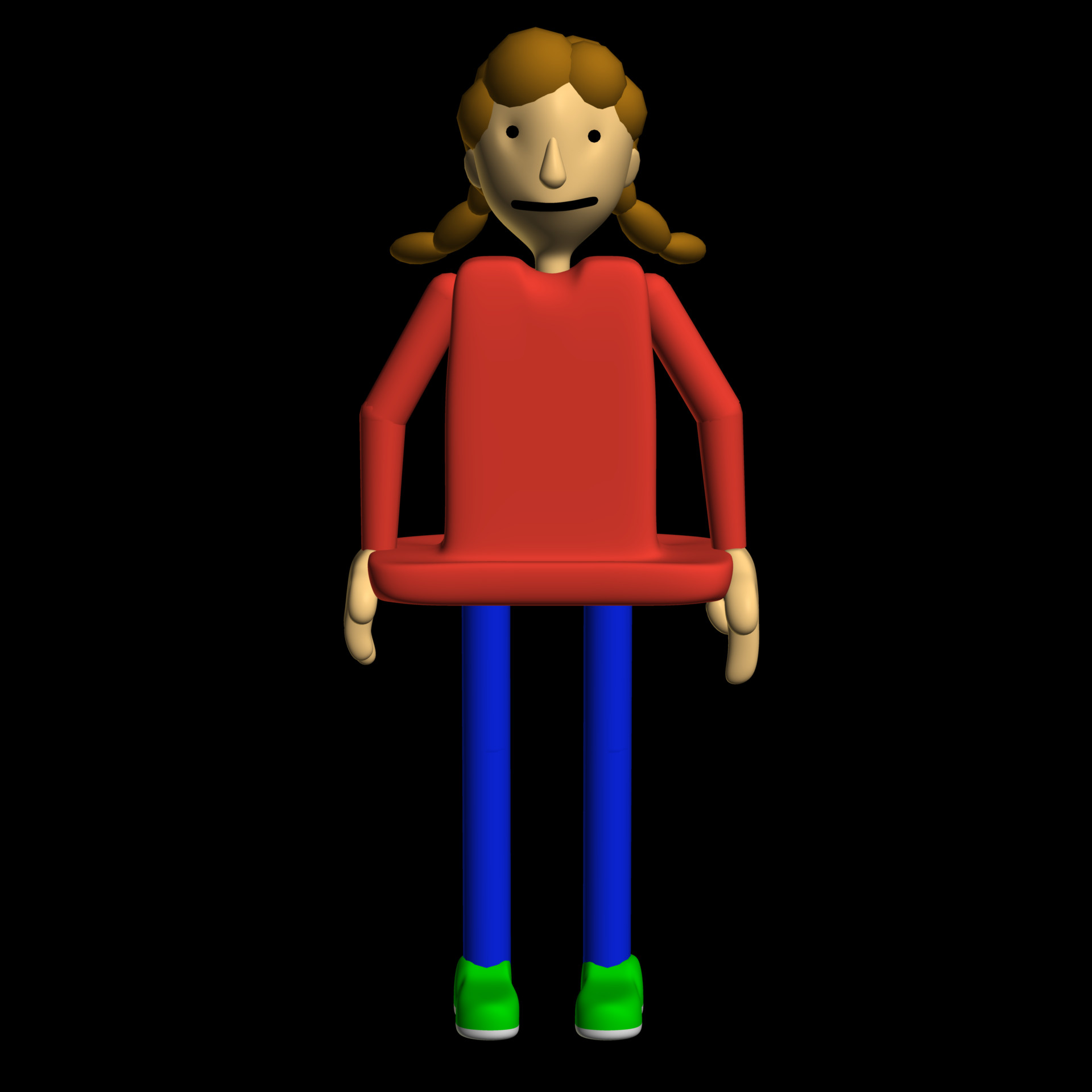 BB+ Student model V2! (Anim8or) 3D Model