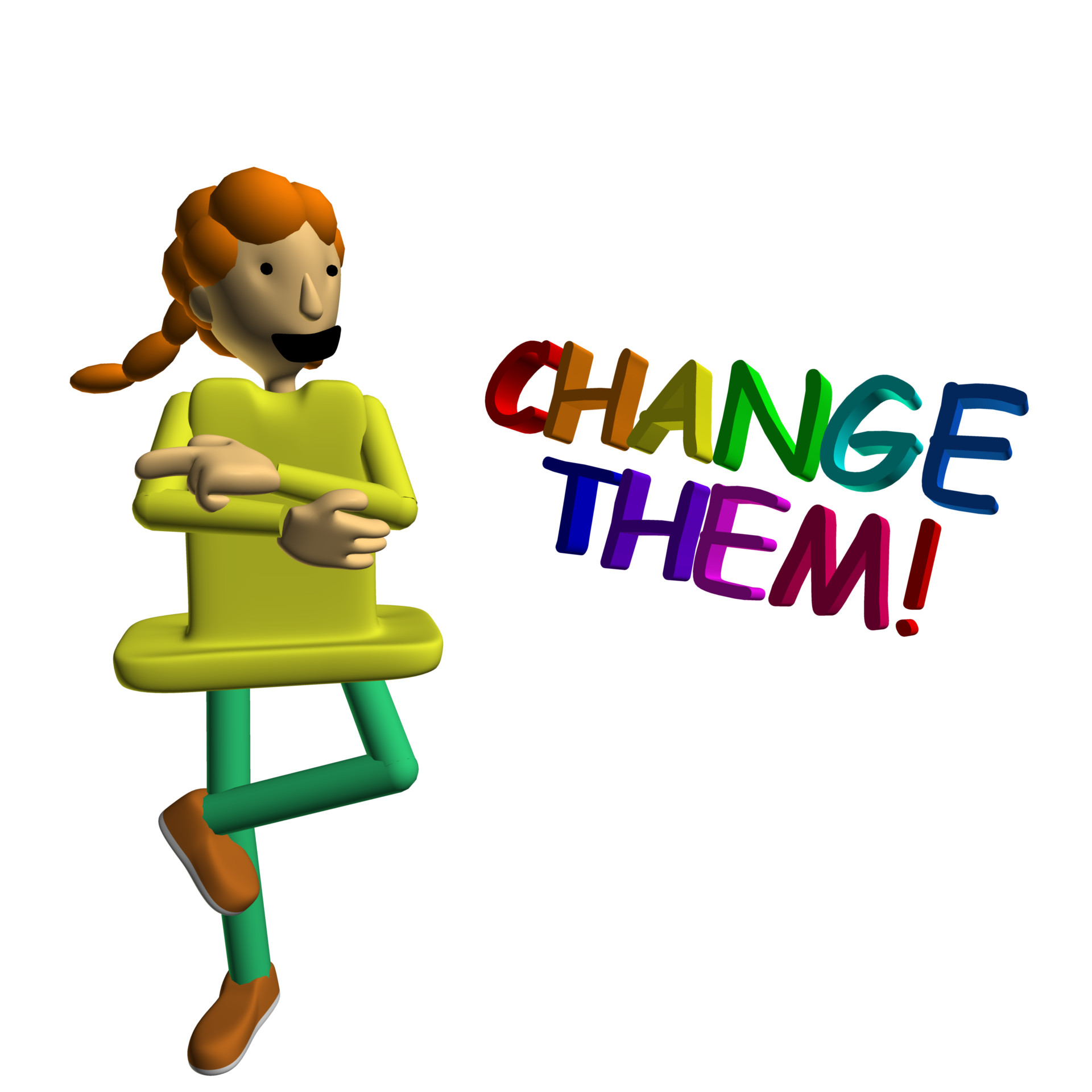 BB+ Student model V2! (Anim8or) 3D Model