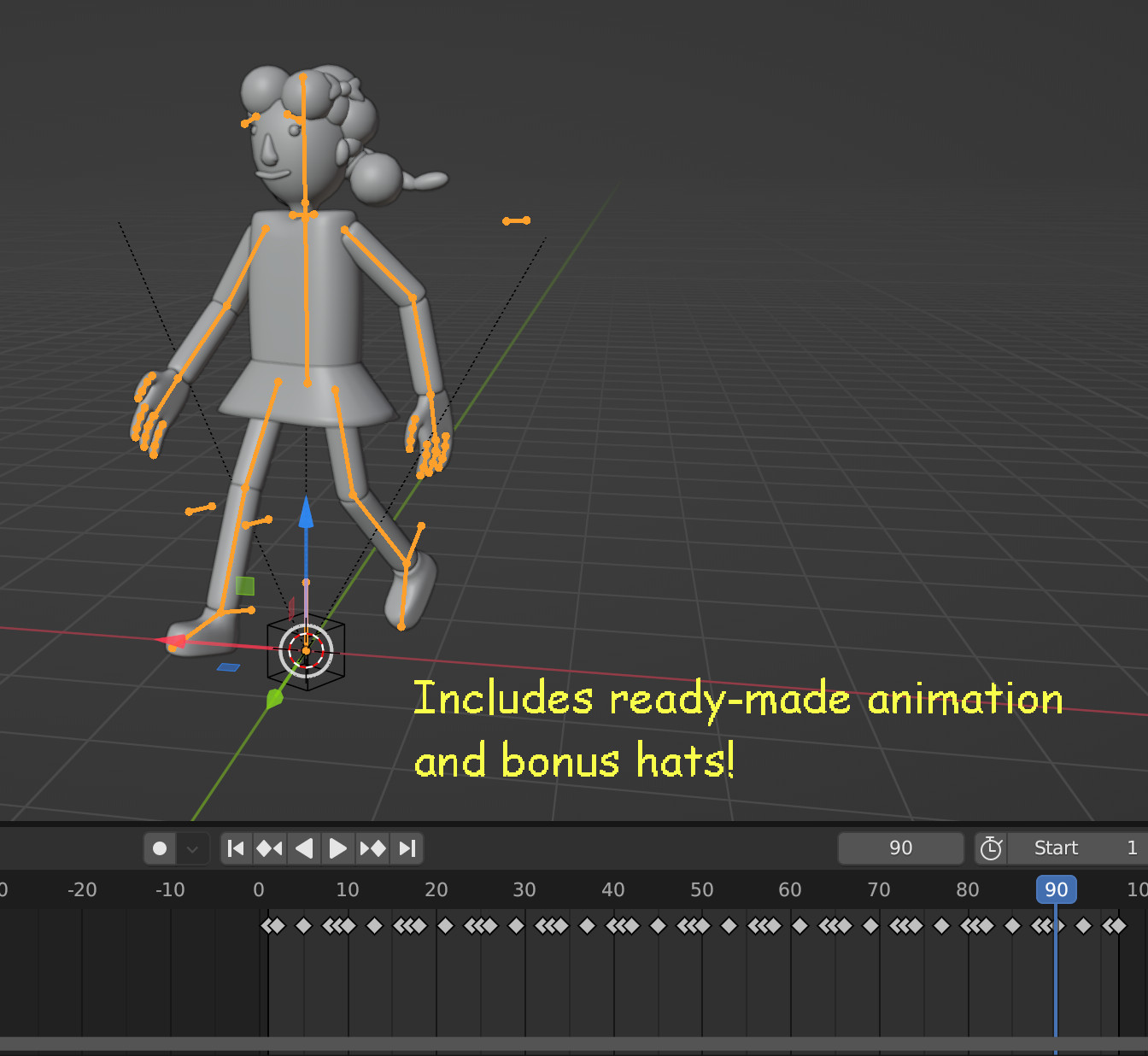 Custom Student Rig! 3D Model