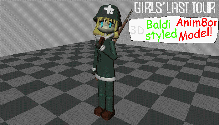 yuuri (GLT) baldi anim8or model! (v0.1) 3D Model