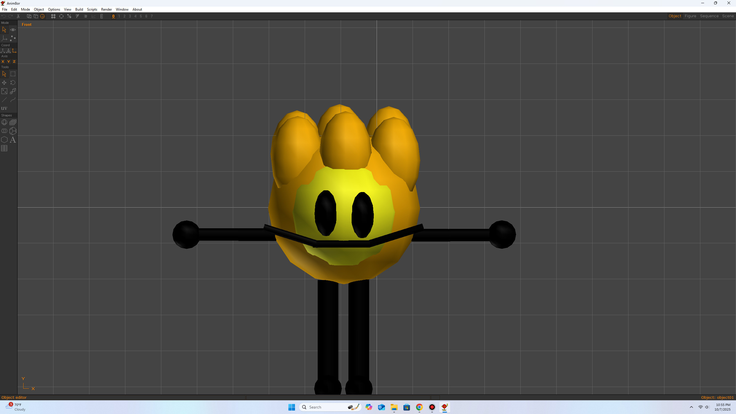 BFDI Firey Anim8or 3D Model