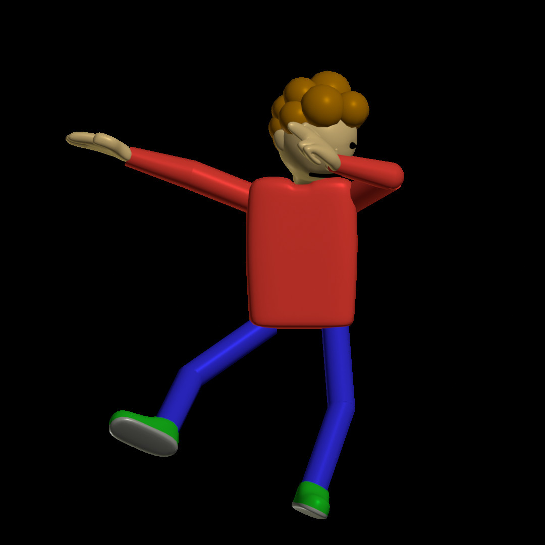 Baldi's Basics Plus Student Model (Blender) 3D Model