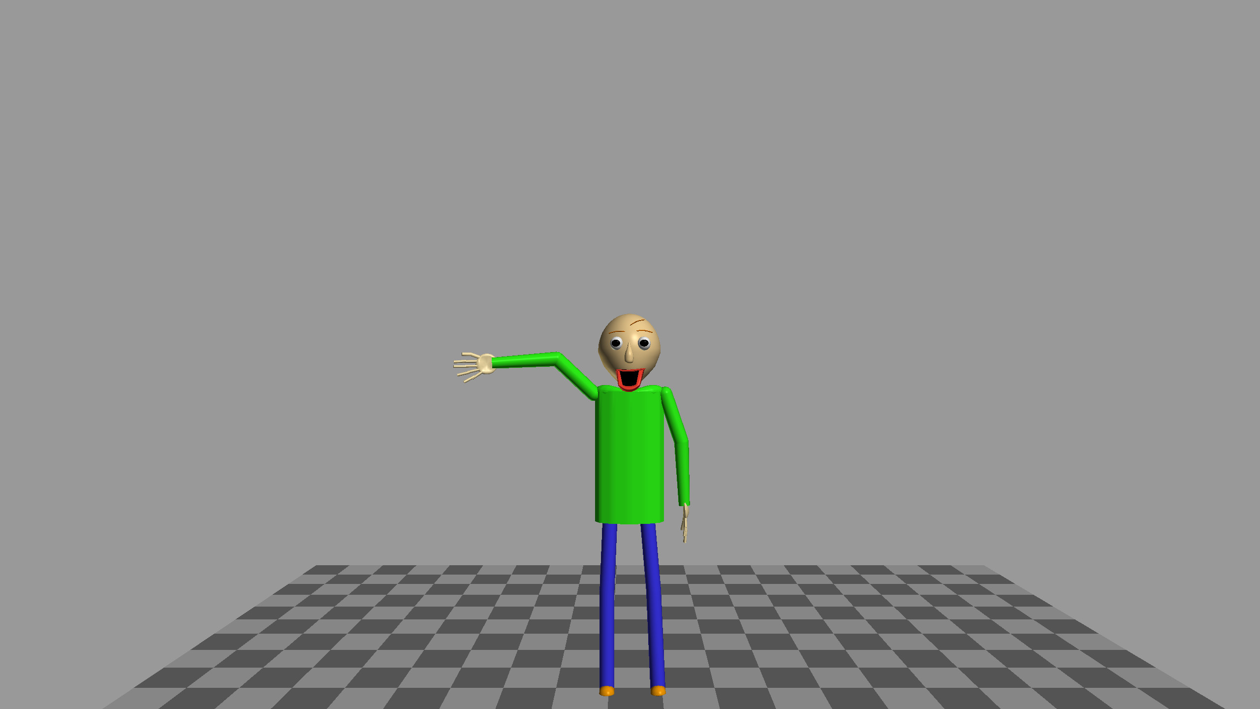 3dsguy's Anim8or Baldi Model V2 3D Model