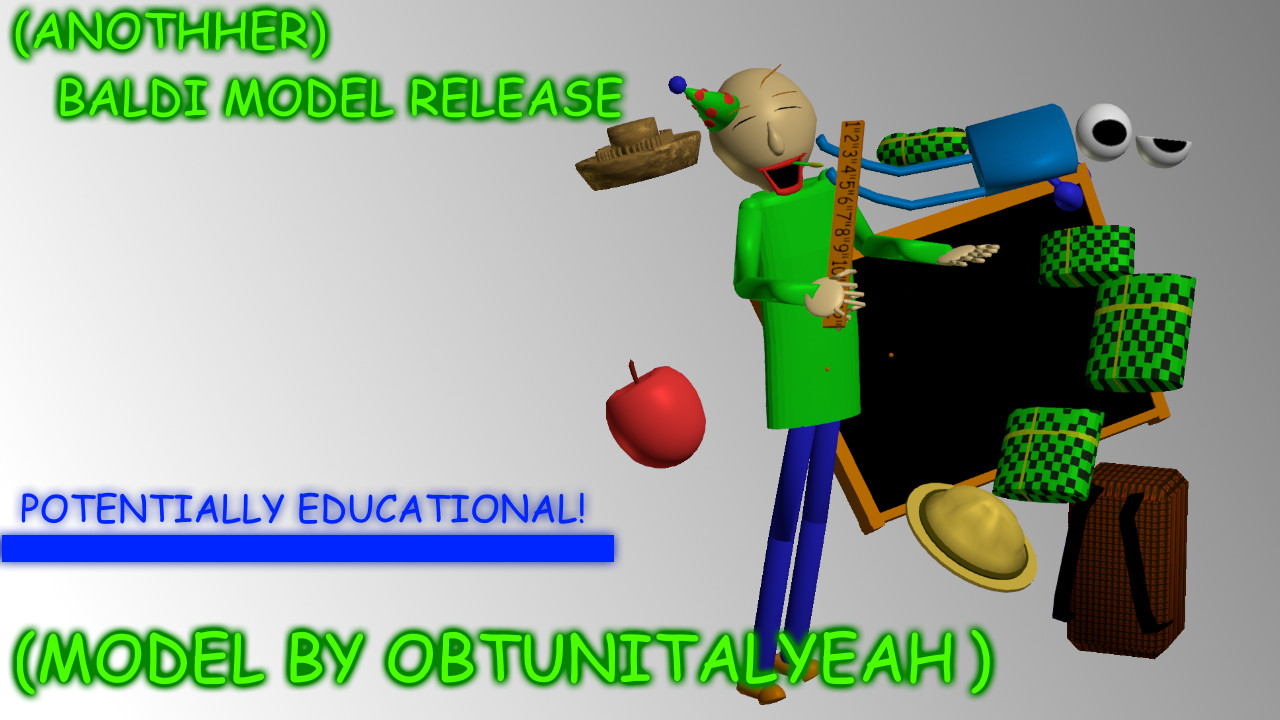 (Anothher) Baldi Model! [BLENDER 2.82 AND ABOVE] 3D Model
