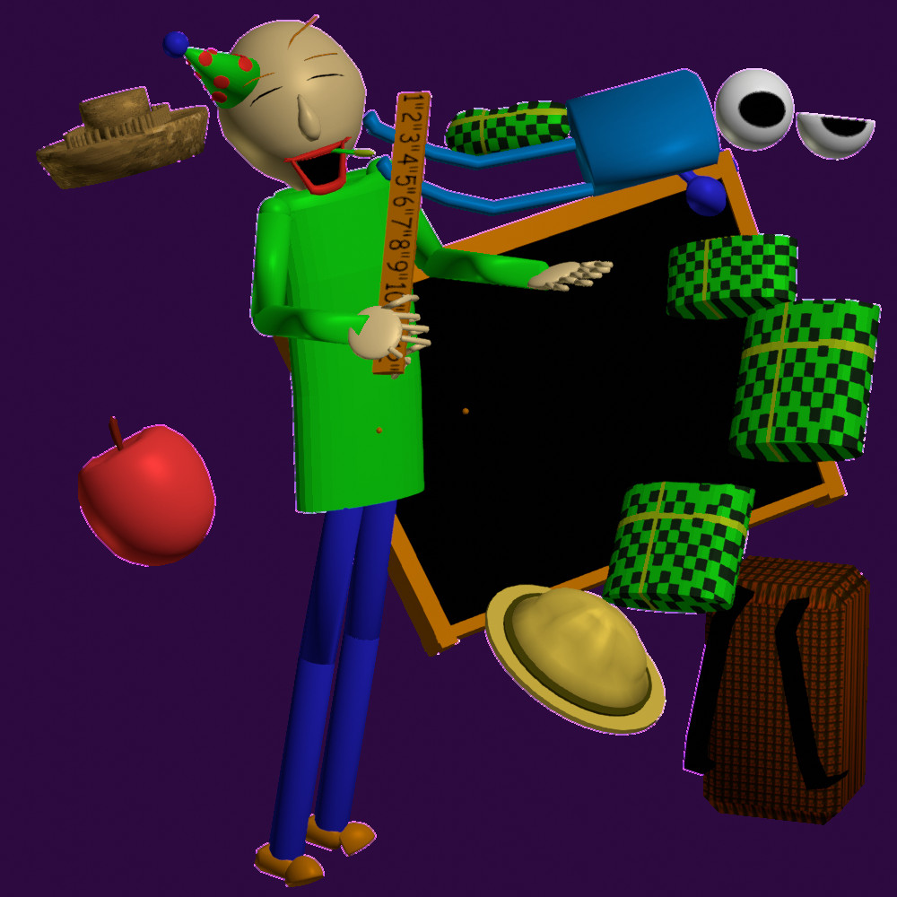 (Anothher) Baldi Model! [BLENDER 2.82 AND ABOVE] 3D Model