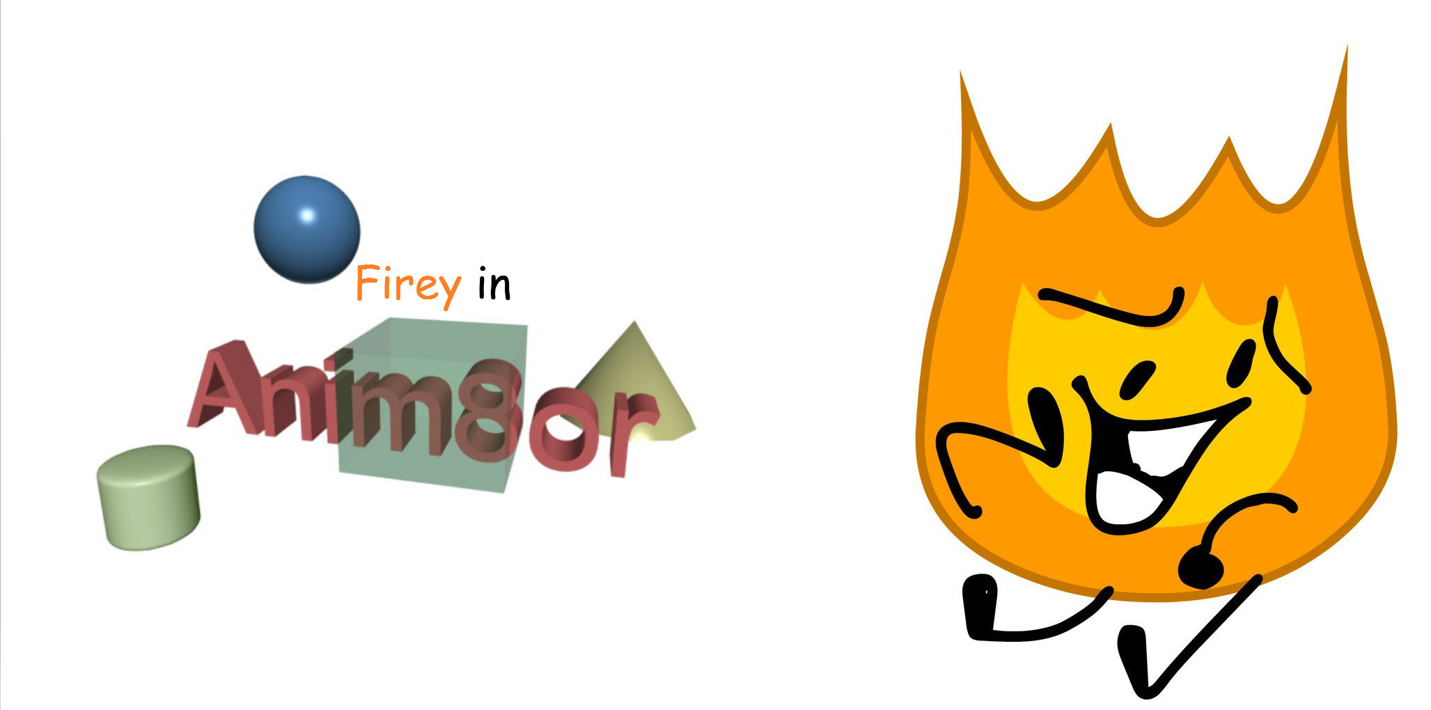 BFDI Firey 3d Anim8or Model Remake 3D Model