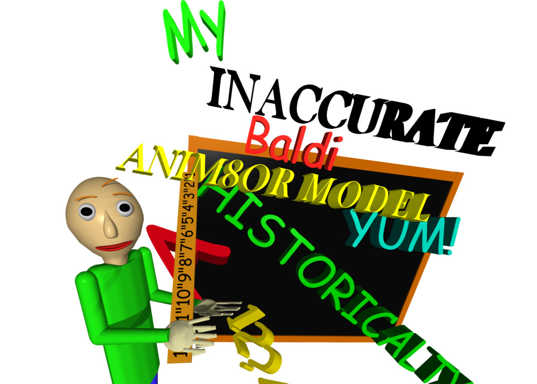 My 3D Baldi Model (Anim8or) 3D Model
