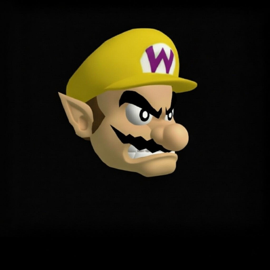 Wario head model for Super Mario 64 3D Model