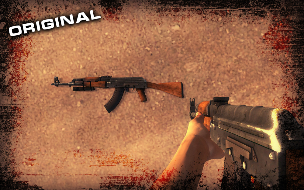 AK-47 Dark Wood and Metal. Updated! Mod for Left 4 Dead 2 | L4D2 Mods