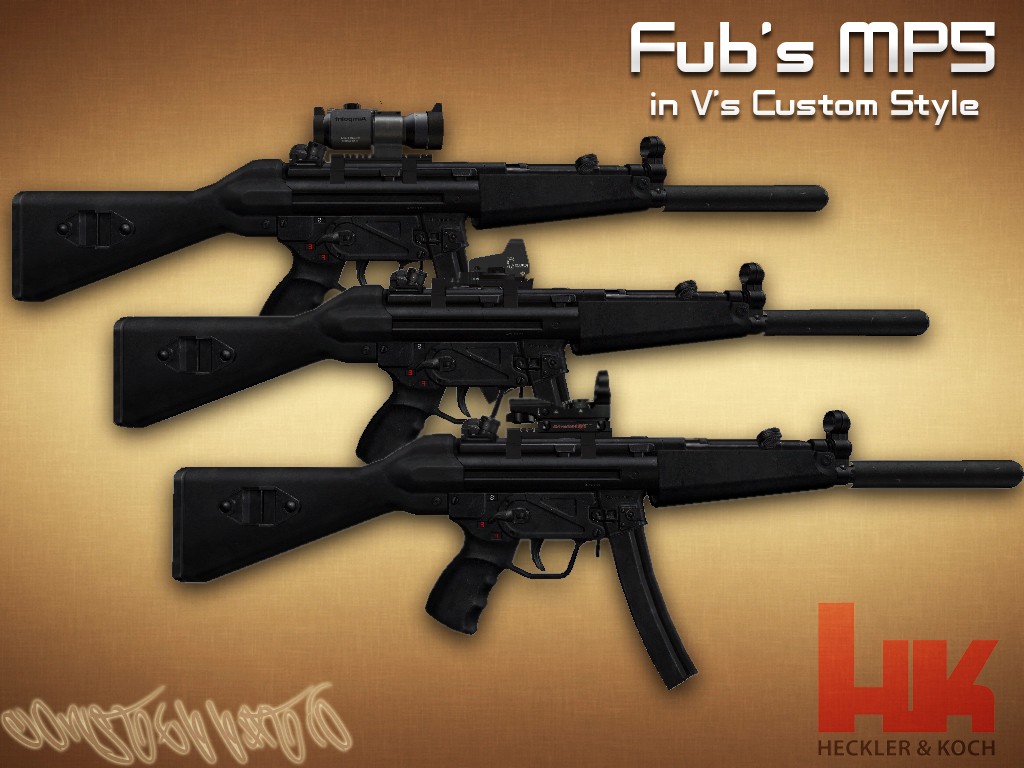 Fub's MP5 in 3 V's Custom Style [Counter-Strike: Condition Zero] [Mods]