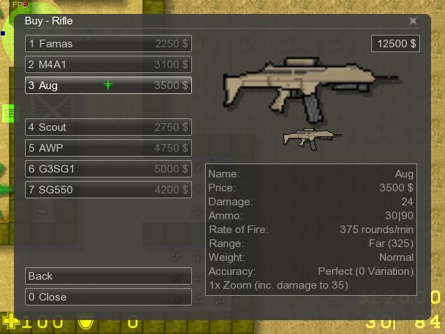 FX-05 Xiuhcoatl Custom for Aug Mod for CS2D | CS2D Mods