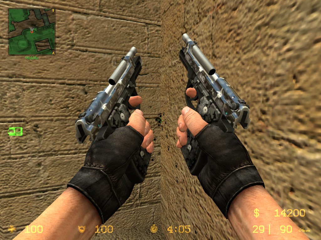 dark camo dual elites [Counter-Strike: Source] [Mods]