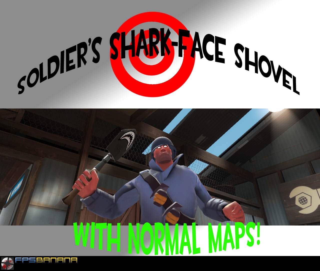 Soldiers Shark-Faced Shovel [Team Fortress 2] [Mods]
