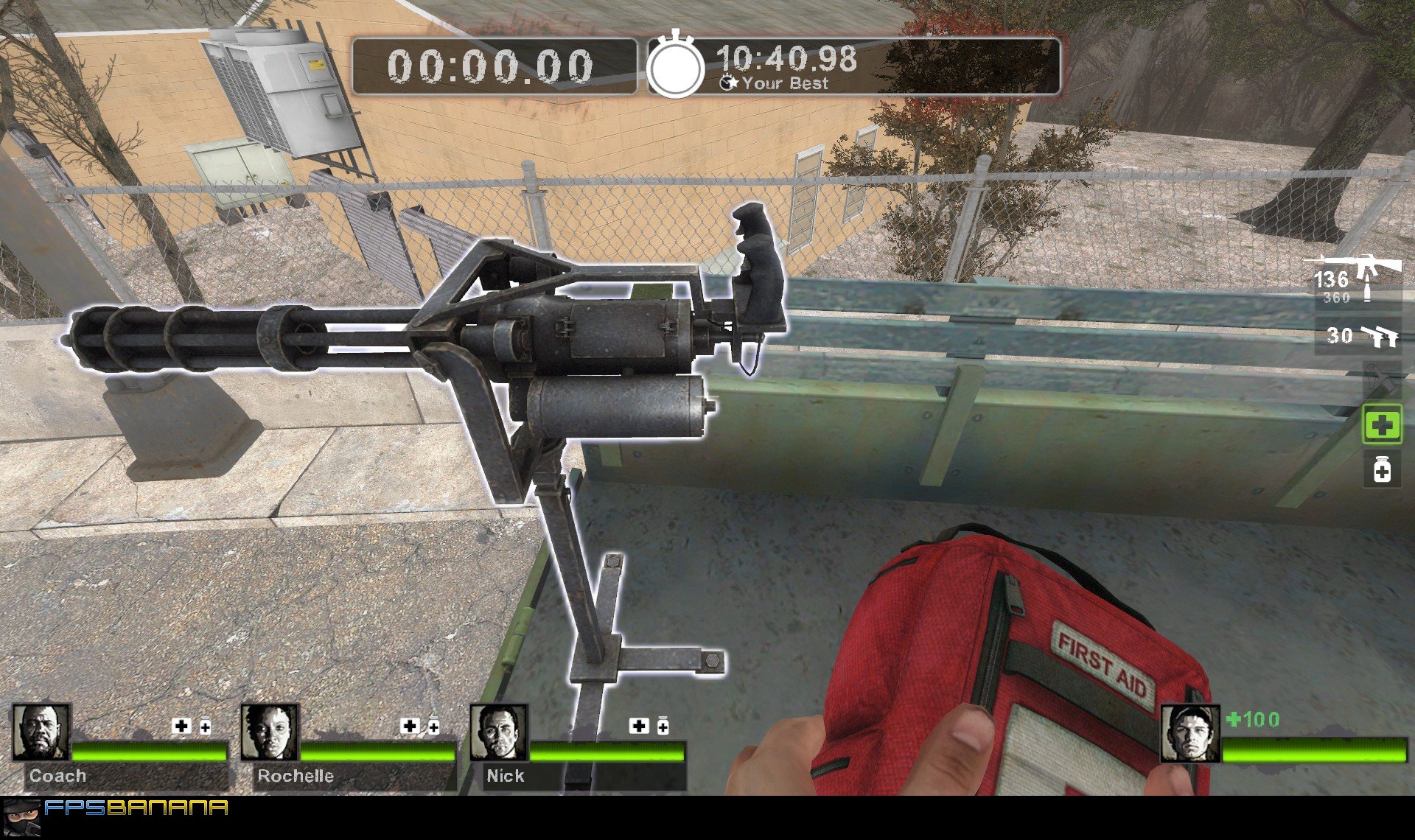 .50 cal Minigun Model Replacement Mod for Left 4 Dead 2 | L4D2 Mods