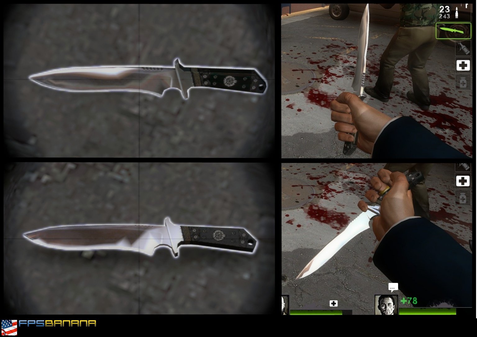 hellsing armory katana, knife, police riotshield Mod for Left 4 Dead 2 ...