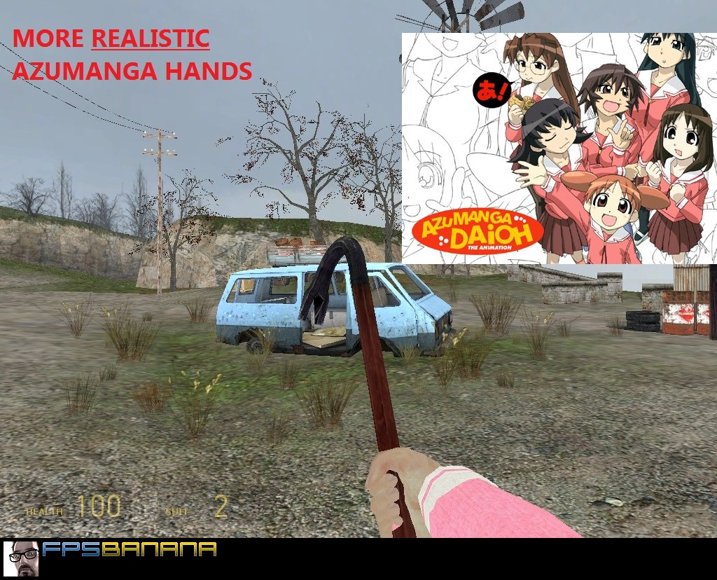 REALISTIC Azumanga Hands Mod for Half-Life 2 | HL2 Mods