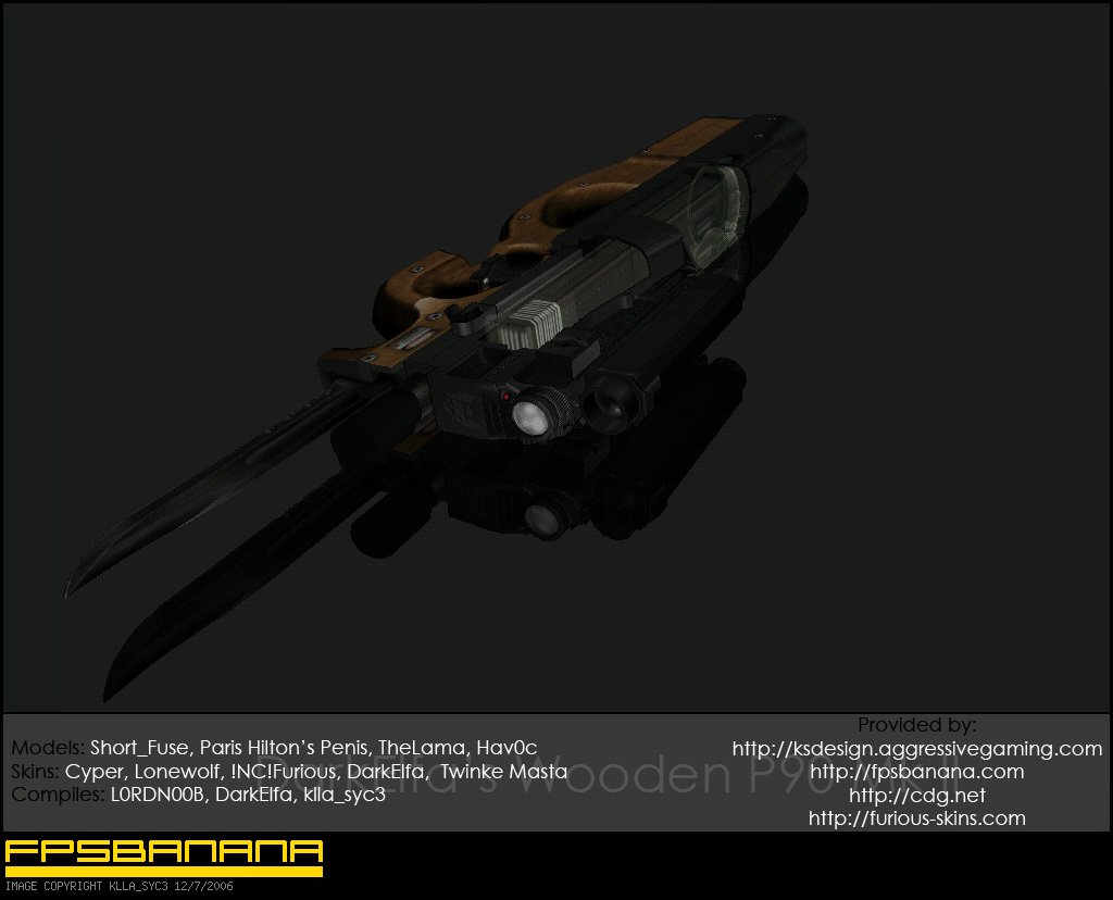 DarkElfa's Wooden P90 MK II [Counter-Strike: Condition Zero] [Mods]