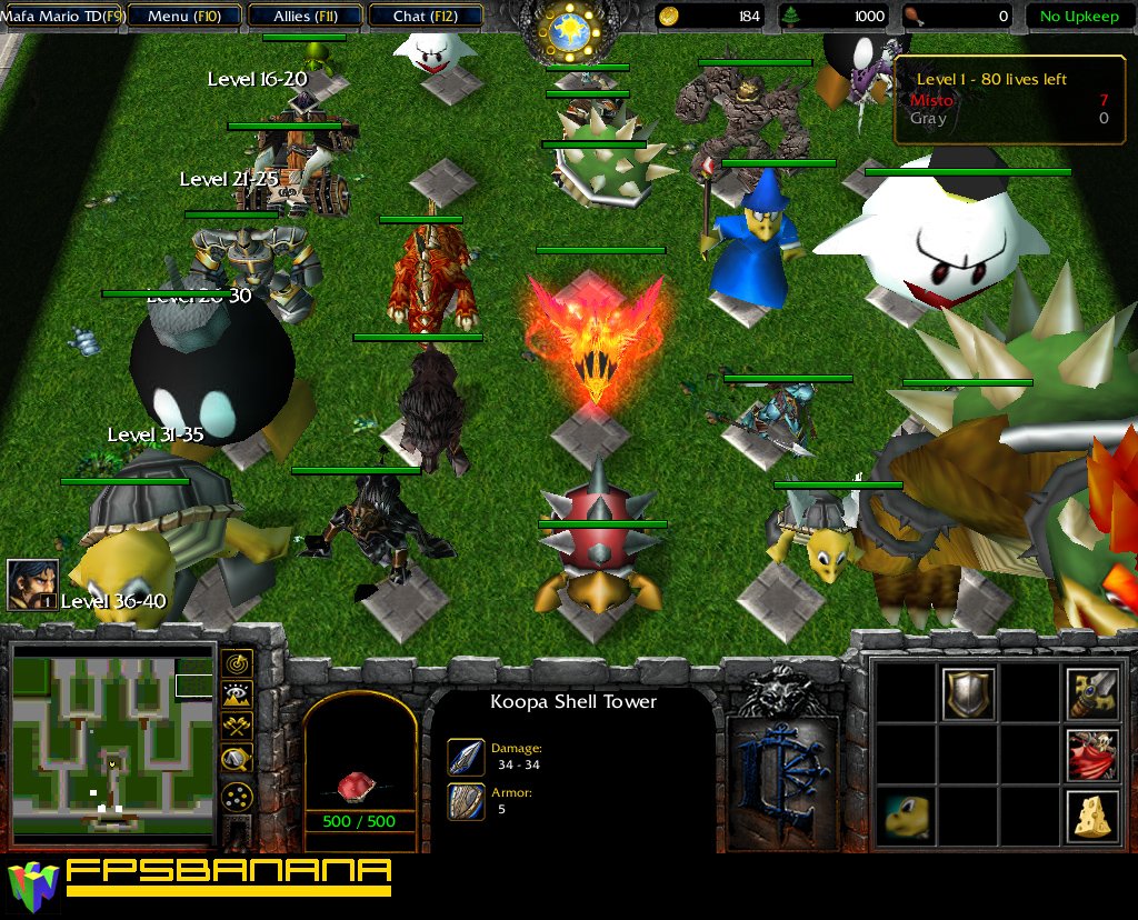 mafa super mario td v1.02 Mod for Warcraft III: The Frozen Throne | WC3 ...