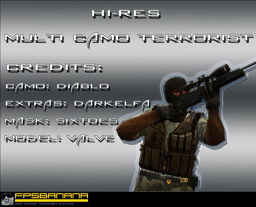 Hi-Res Multi Camo Terrorist [Counter-Strike: Source] [Mods]