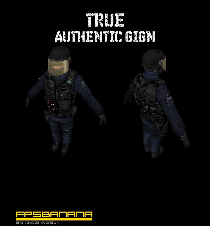 True! Authentic Gign [Counter-Strike: Source] [Mods]