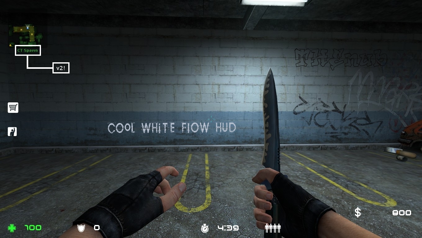 THEnubs Cool White Flow HUD v2 [Counter-Strike: Source] [Mods]