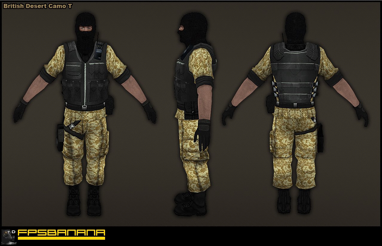 British Desert Camo T Mod for Counter-Strike: Source | CS:S Mods