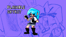 Playable SkyBlue Mod for Friday Night Funkin' | FNF Mods