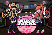 monika pixel old sad over senpai [Friday Night Funkin'] [Mods]