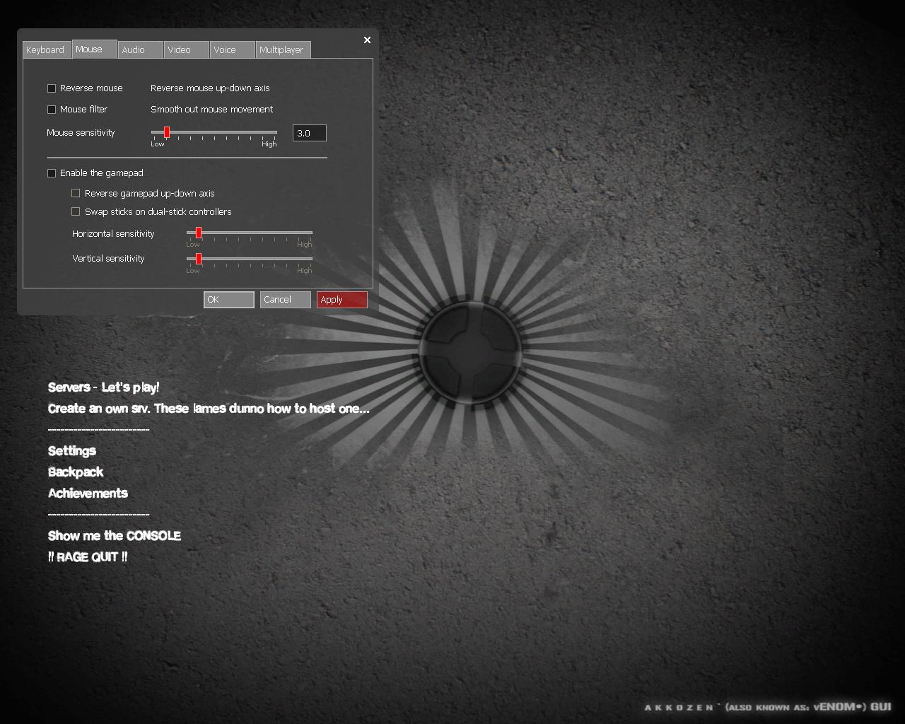 akkozen` /vEN0M/ GUI [Team Fortress 2] [Mods]