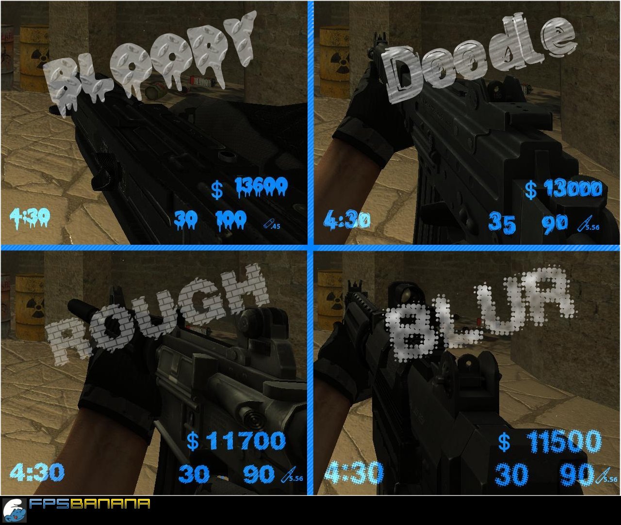 Blue HUD - Custom Fonts Mod for Counter-Strike: Source | CS:S Mods