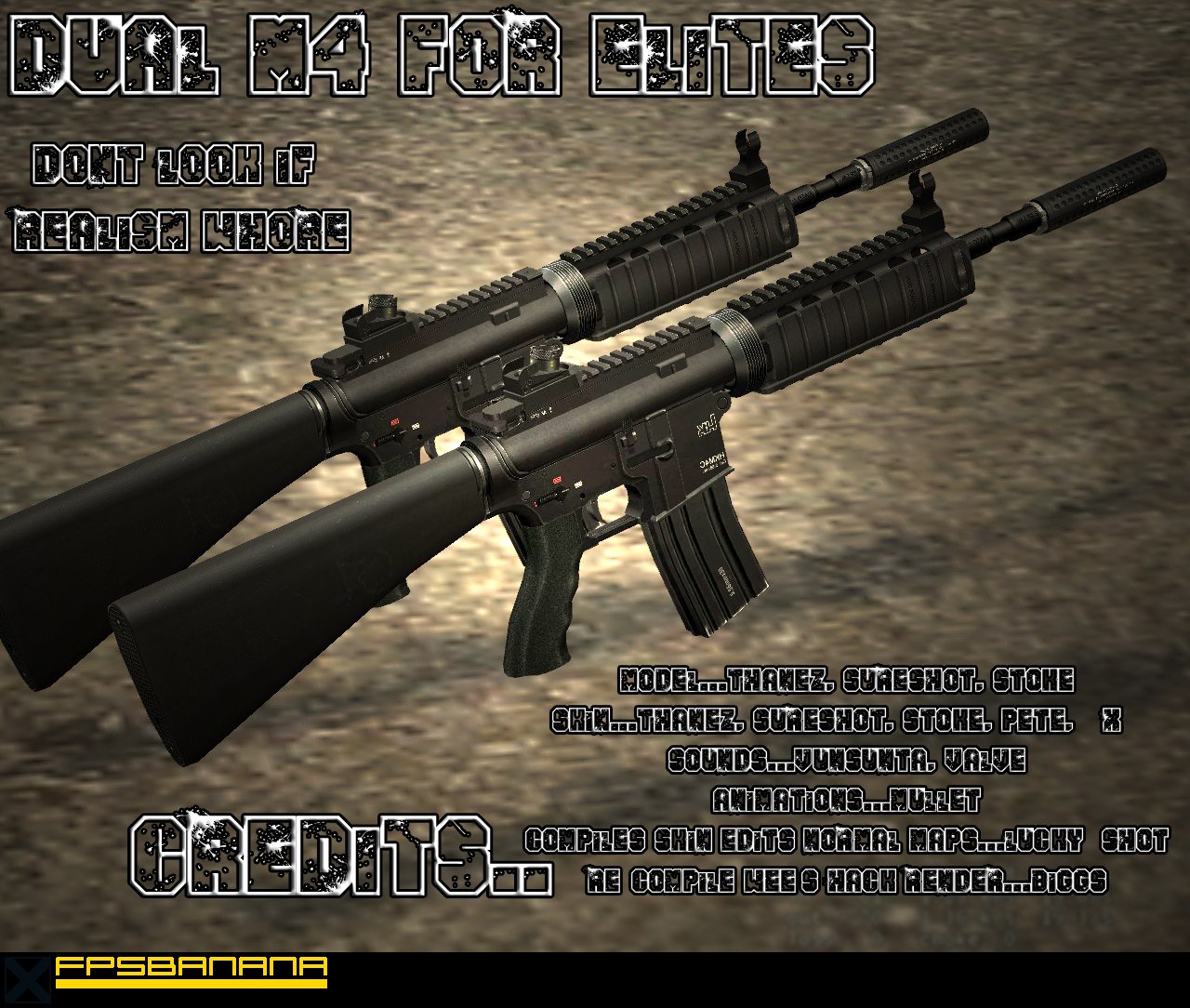 Dual M4's For Elites Mod for Counter-Strike: Source | CS:S Mods