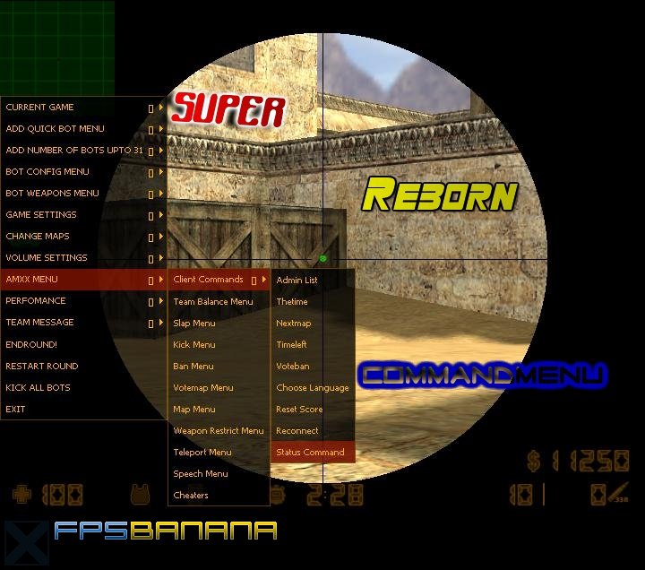 Super Reborn Commandmenu Mod for Counter-Strike 1.6 | CS1.6 Mods
