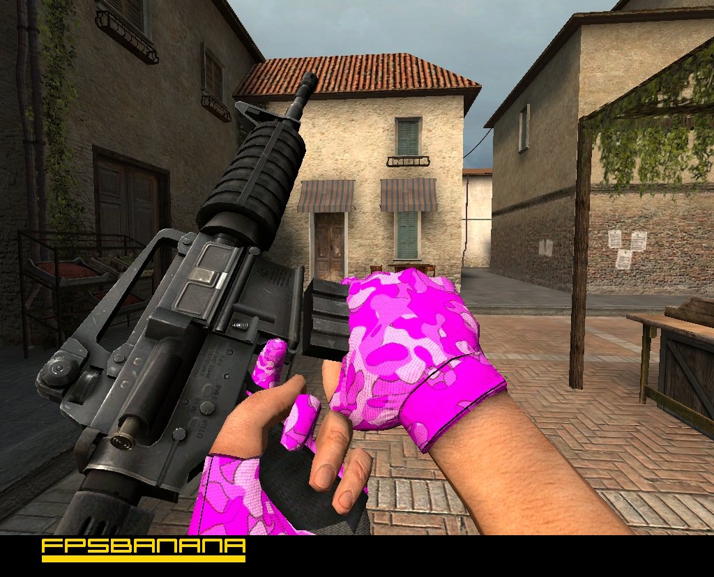 Pink camo gloves V1 Mod for Counter-Strike: Source | CS:S Mods