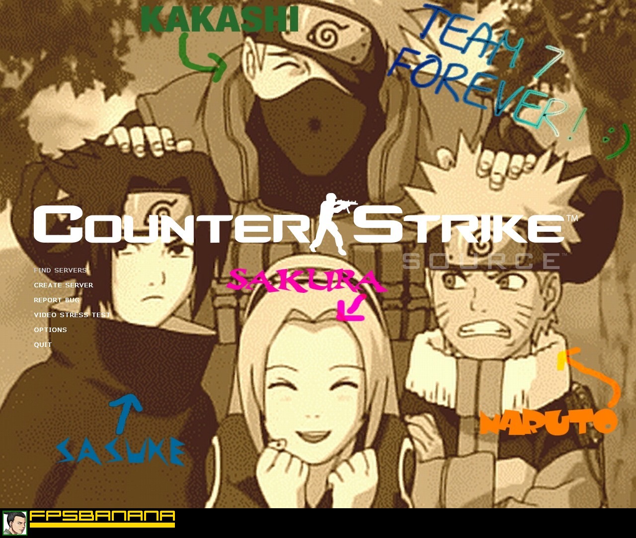 Naruto Team 7 Forever Menu BG [Counter-Strike: Source] [Mods]