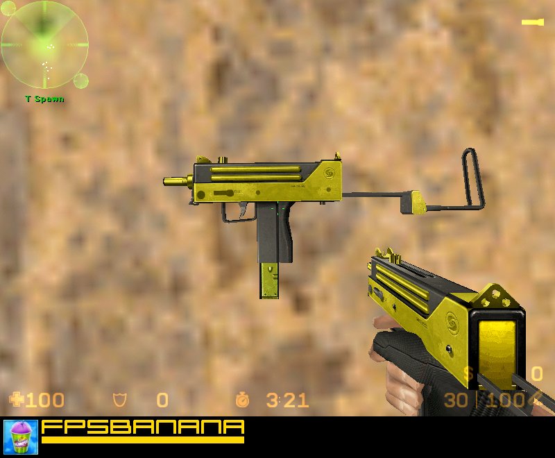 Two Tone Gold Mac-10 [Counter-Strike: Condition Zero] [Mods]