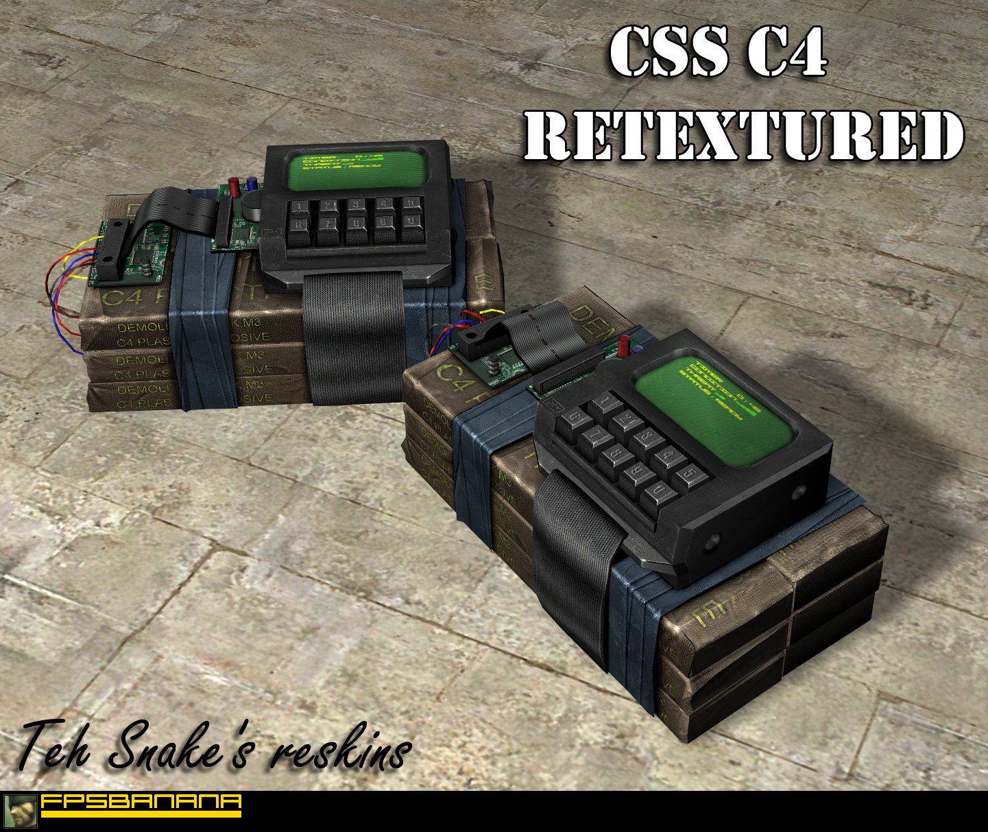Default C4 retextured (x4 res) Mod for Counter-Strike: Source | CS:S Mods
